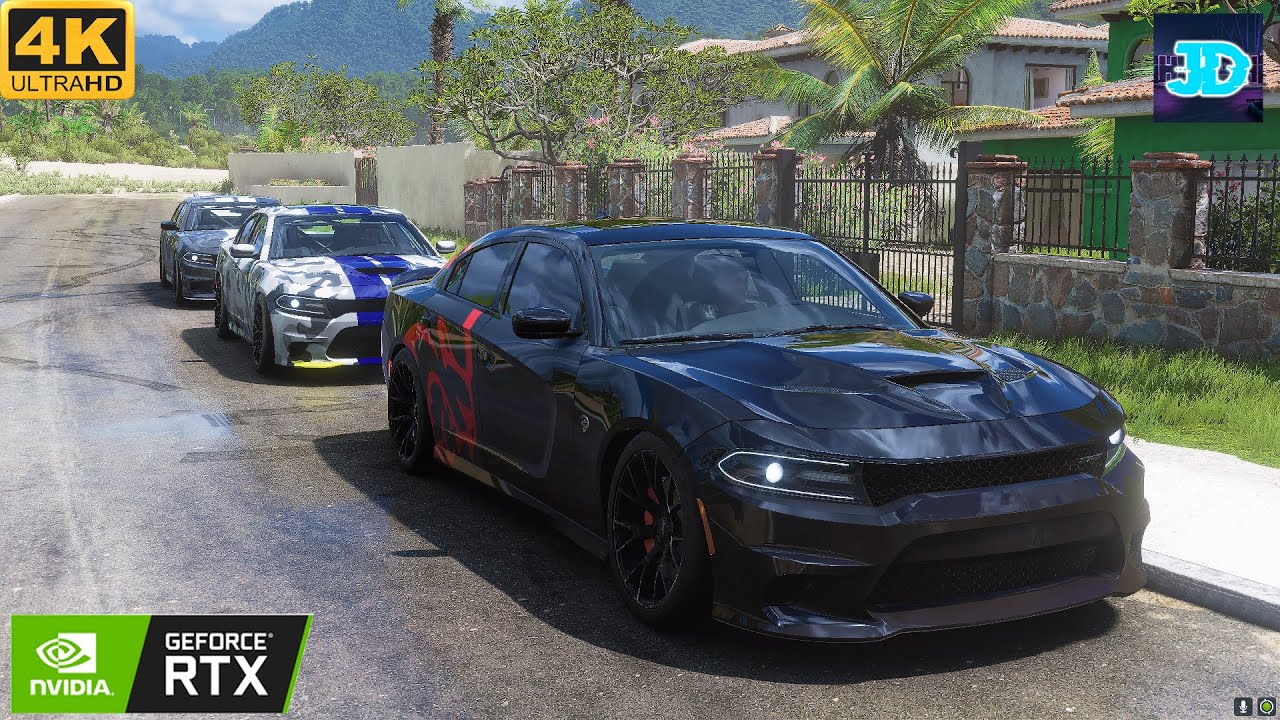 Forza Horizon 5 - Dodge Charger Hellcat Convoy Cruise & Races | RTX ...