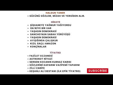 Haldun Taner özellikleri ve eserleri