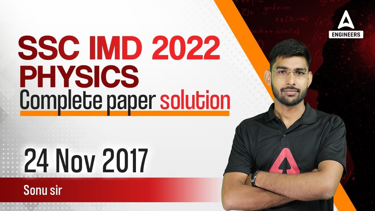 SSC IMD 2022 | Physics | Previous Year Paper Solution - YouTube