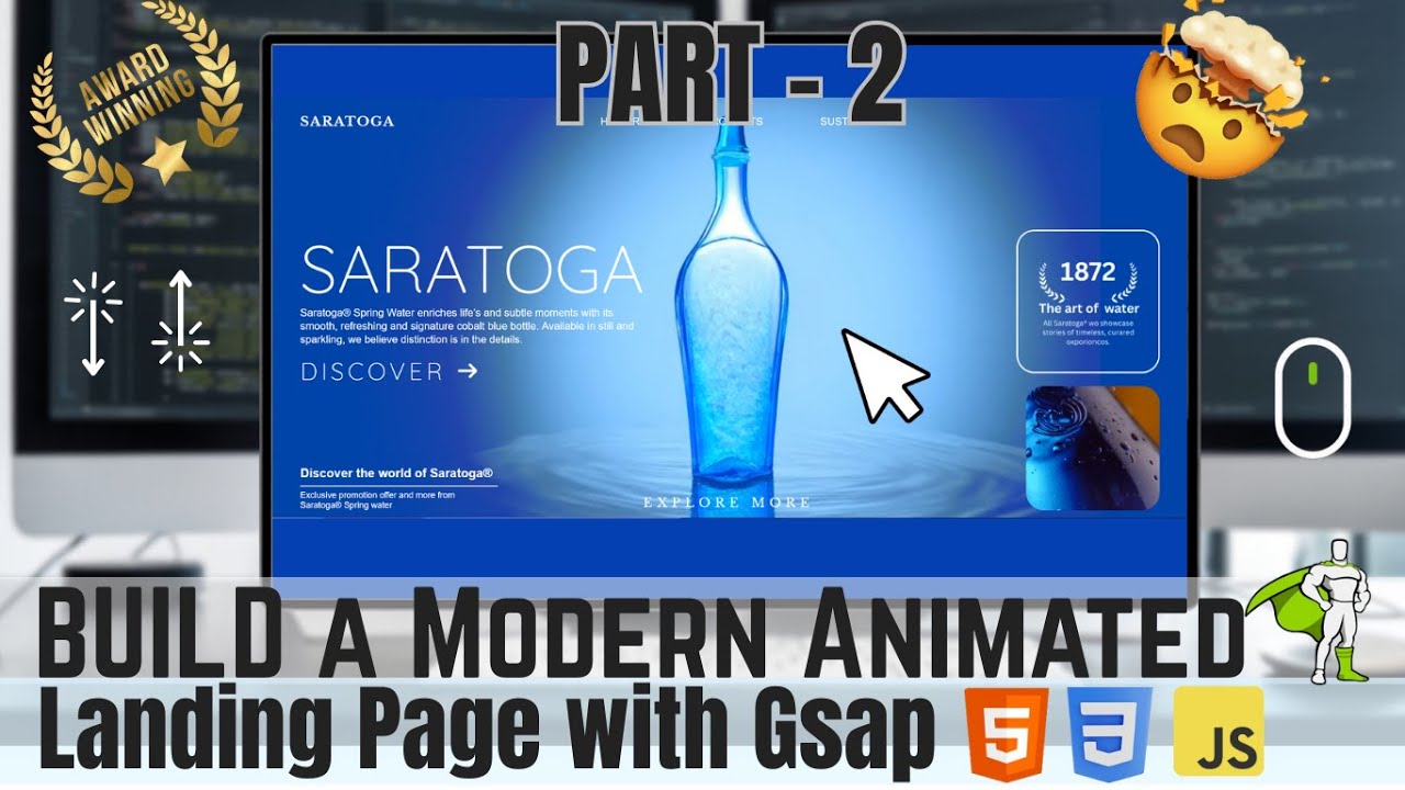 Part - 2 | BUILD a Modern Animated Landing Page with HTML, CSS ...