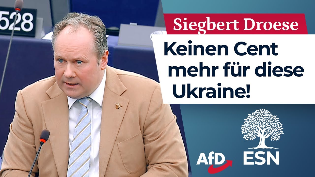Keinen Cent mehr für diese Ukraine! – Siegbert Droese (AfD) - YouTube