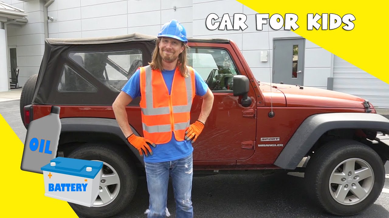 Cars for kids | Handyman Hal fixes a Jeep - YouTube