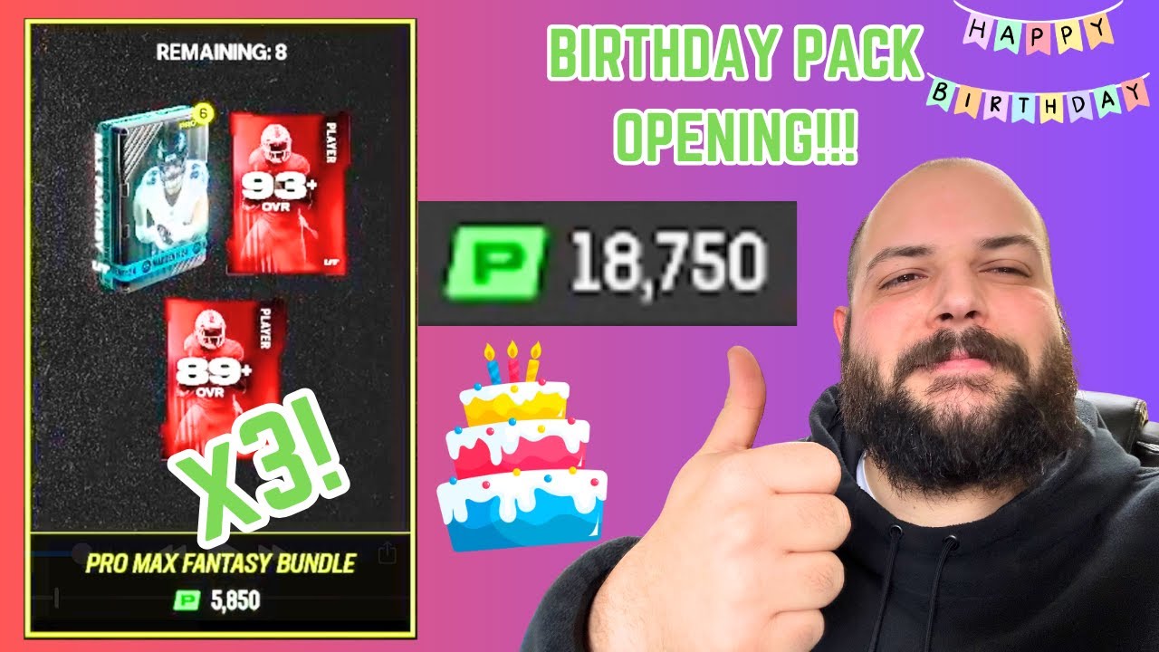 BIRTHDAY PACK OPENING!!! I Rip The Best Packs In The Game!? x3 Pro Max ...
