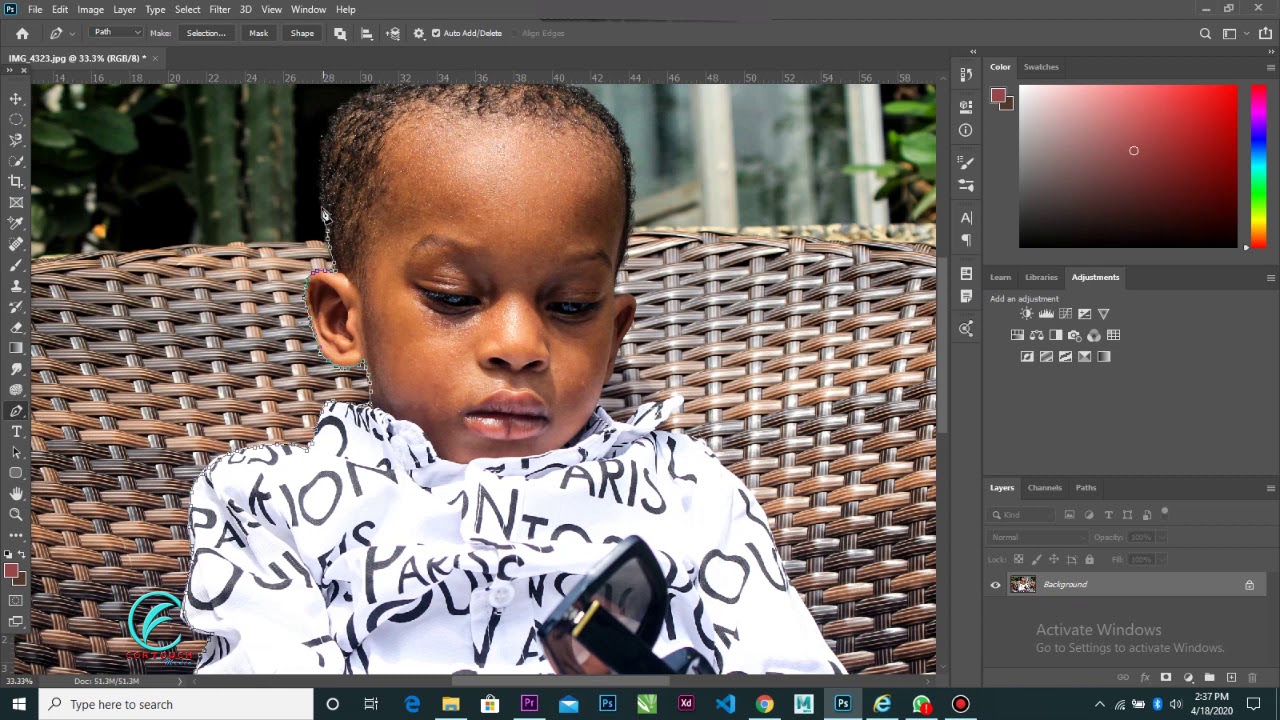 How to remove background using pen tool - YouTube