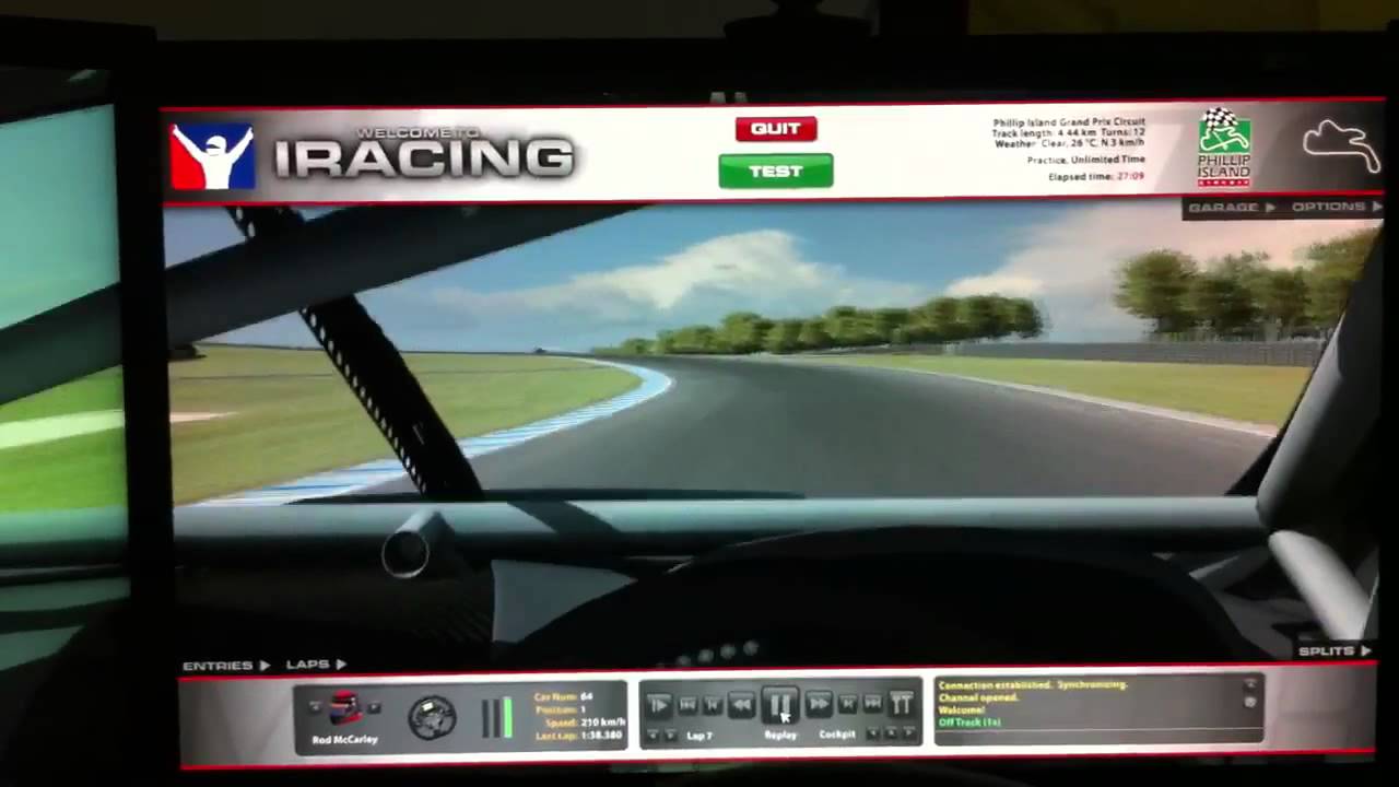 iRacing on Triple 24" Monitors - YouTube