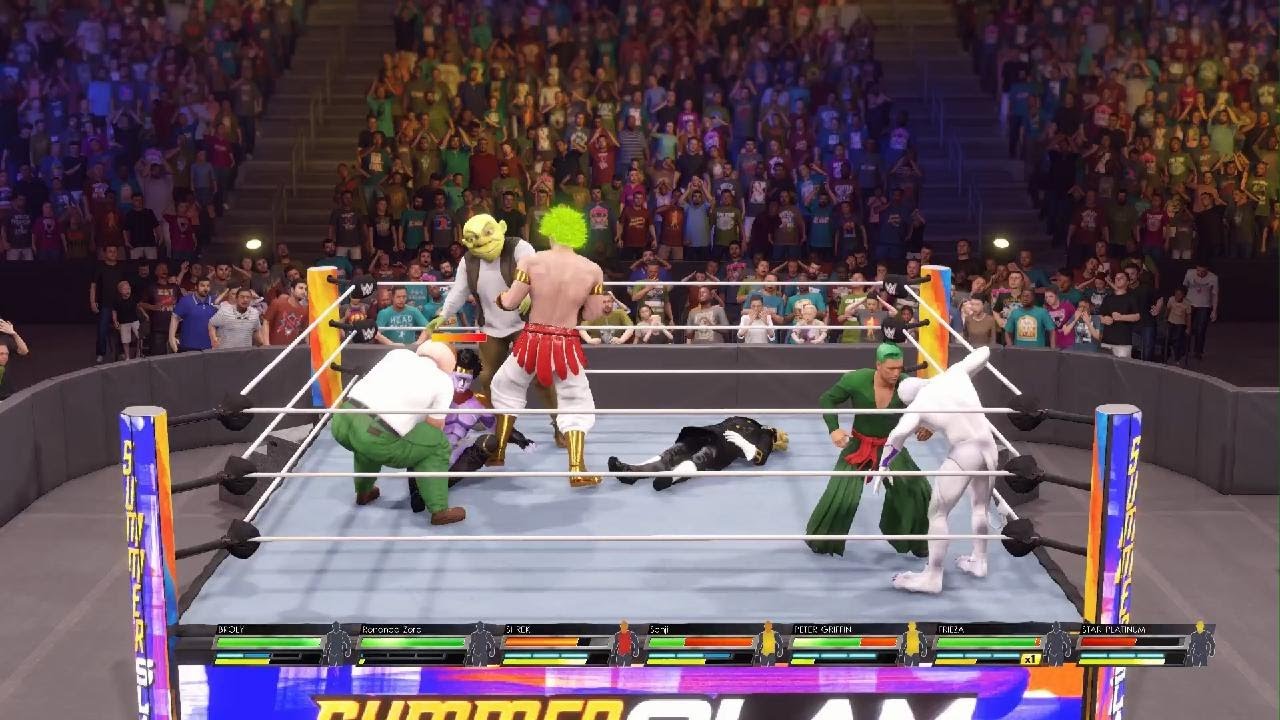 WWE 2K22 Royal Rumble with random characters from different series ...