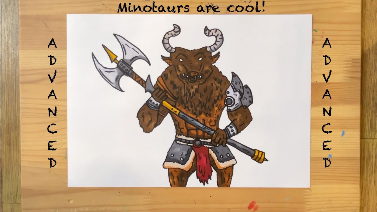 Drawing with Juni #172: How to draw a Minotaur | Mythical Creatures ...