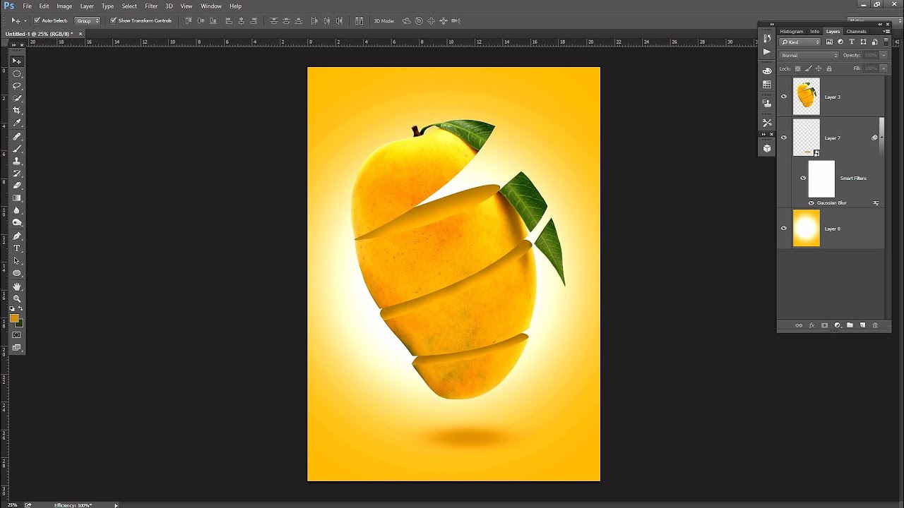 Photoshop | Poster Design mango | Photoshop work - YouTube