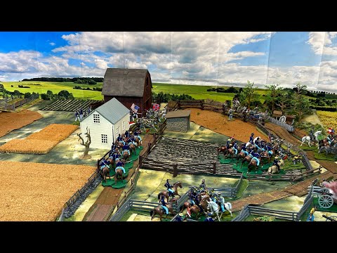 East Cavalry Battle aka Rummel farm miniature war game 54mm using ...