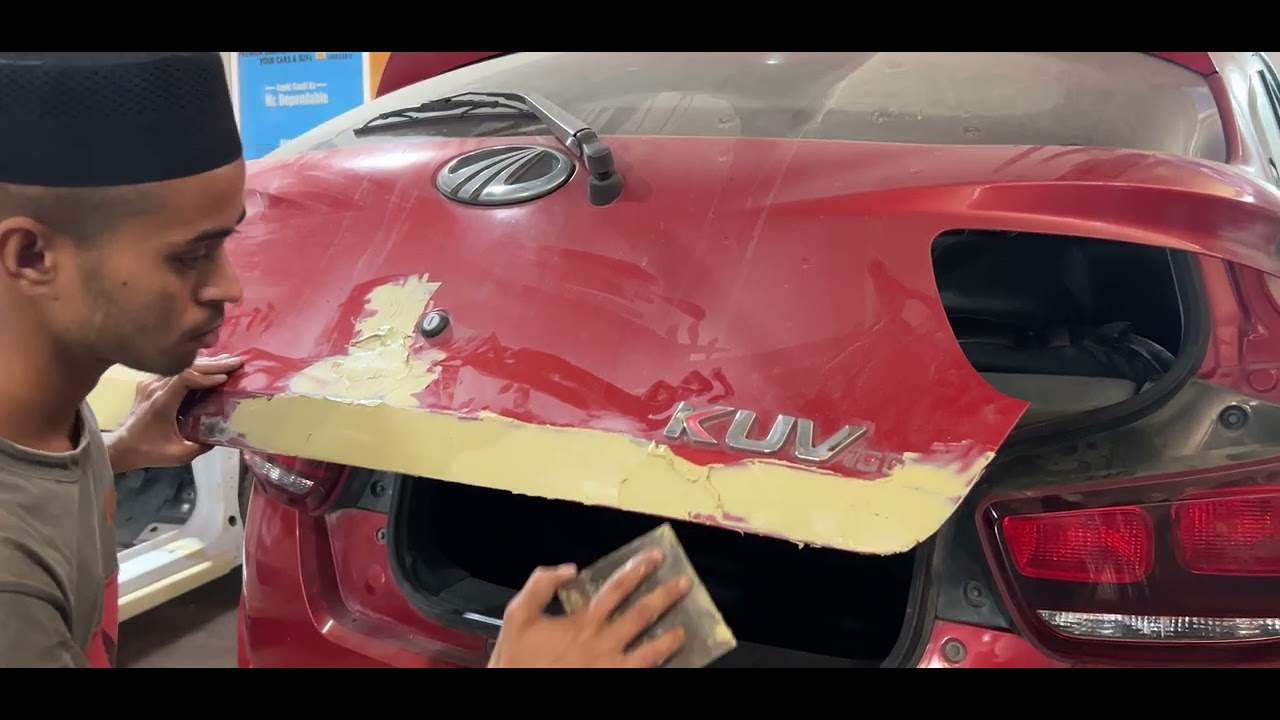 MAHINDRA KUV 100 REAR DICKY RUST HOLES PATCH WELDING AND PAINTING | VRR ...