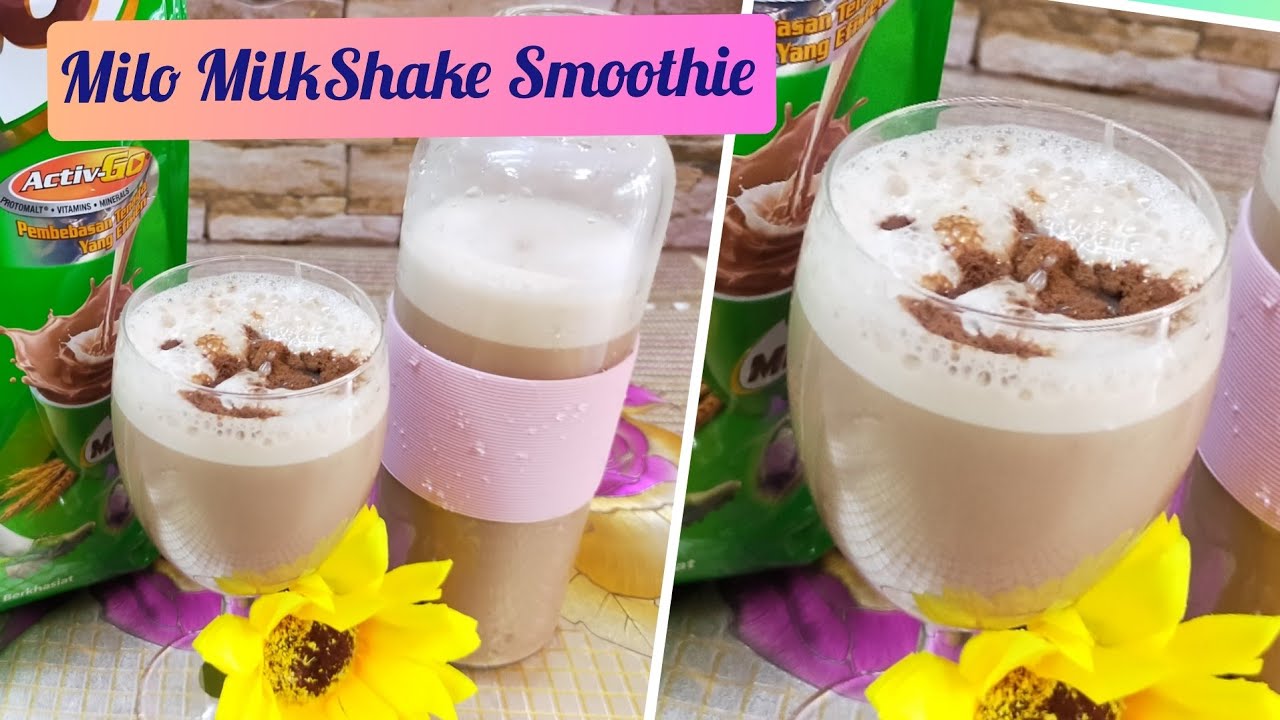 Milo MilkShake🥤Chocolate l Milo Chocolate Shake Smoothie (WithEngSub ...