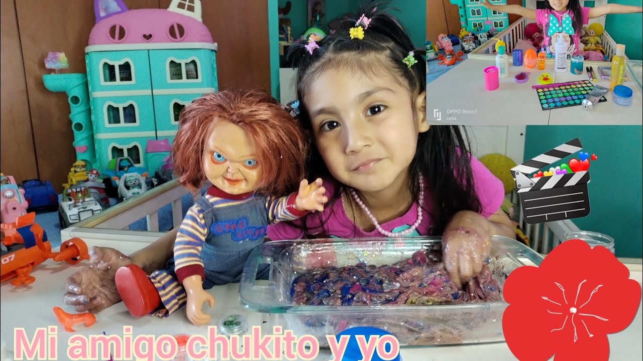 haciendo slime con mi amigo chukito - YouTube