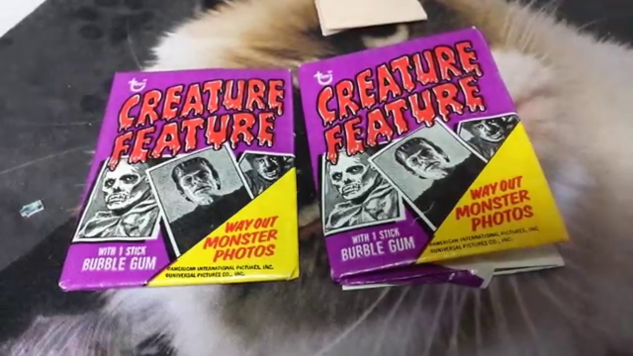 1973 Creature Feature Topps Trading Card Pack Opening - YouTube