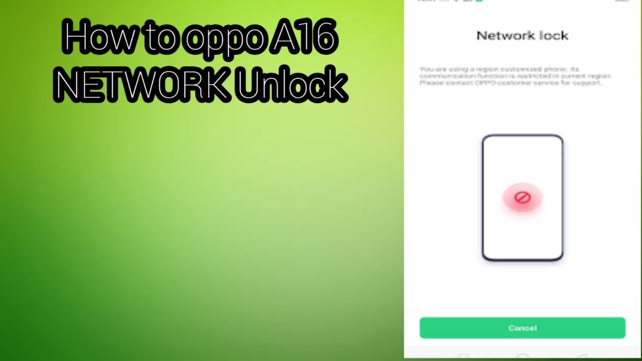 How to Oppo A16 Network Unlock by 16 Digit code - YouTube