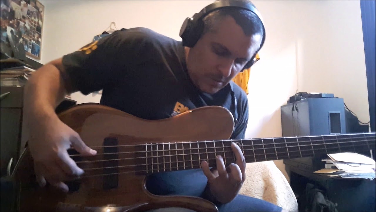 Three views of a secret Jaco Pastorius Bass solo cover chord melody ...