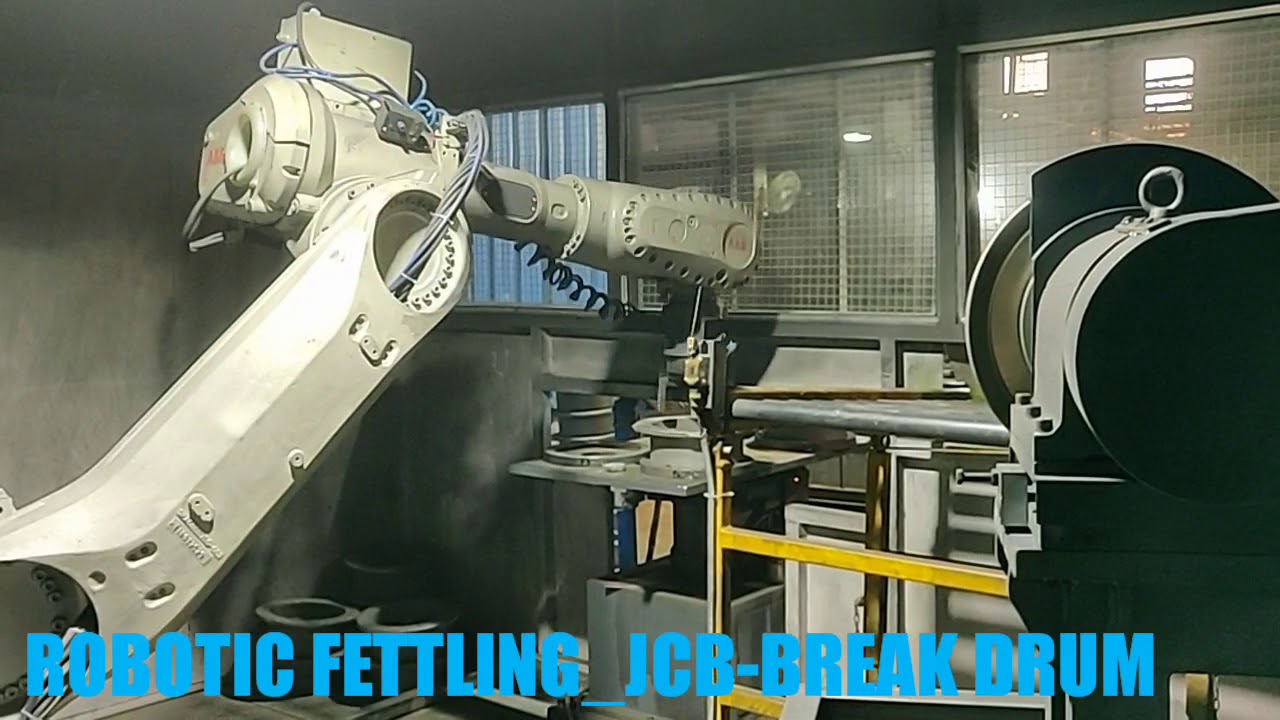Robotic Fettling_JCB Brake Drum - YouTube