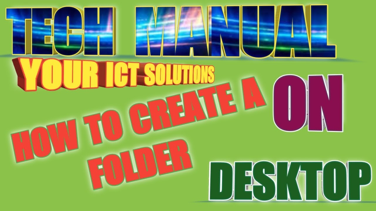 HOW TO CREATE A FOLDER ON YOUR DESKTOP LAPTOP COMPUTER YouTube HOW TO CREATE A FOLDER ON YOUR DESKTOP LAPTOP COMPUTER YouTube
