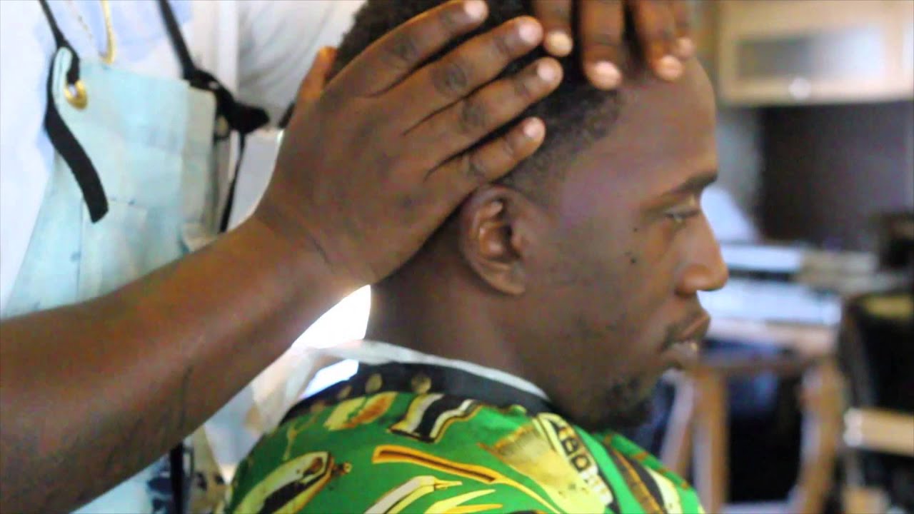 Taper Haircut styled with Natural Sponge ( Nappy Look ) - YouTube
