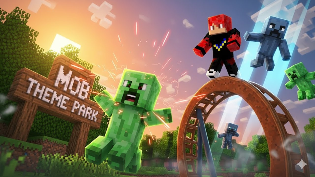 My Minecraft Mob Theme Park: The Ultimate Build!... - YouTube
