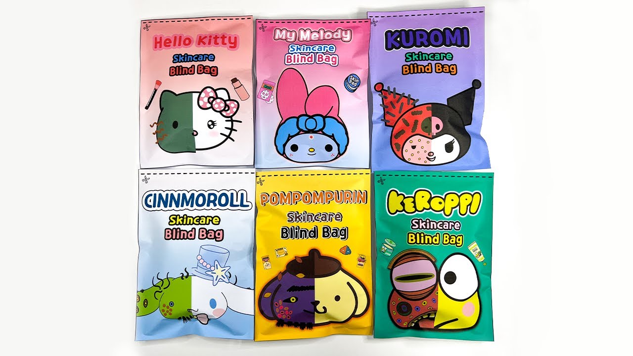 [Paper diy🎈] Sanrio Skincare Blind bag Paper ASMR /Kitty/Kuromi ...