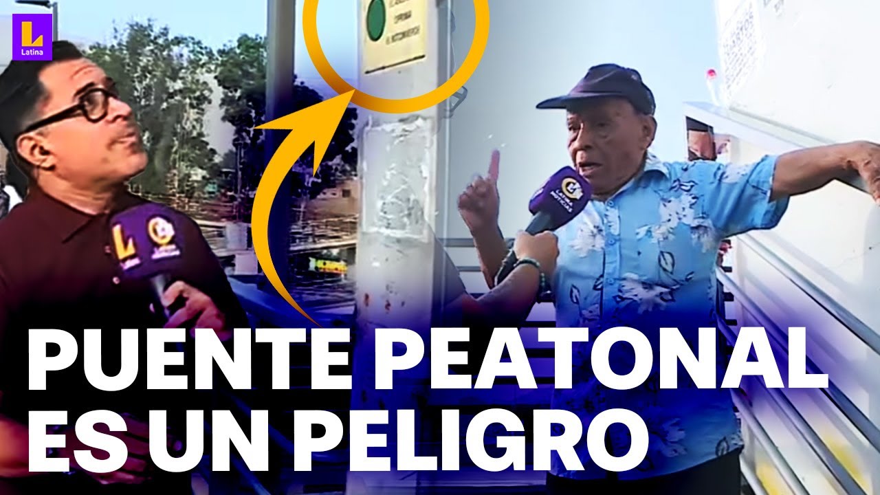 Puente peatonal en Santa Anita es un peligro para vecinos: Ascensor malogrado y barandas ...