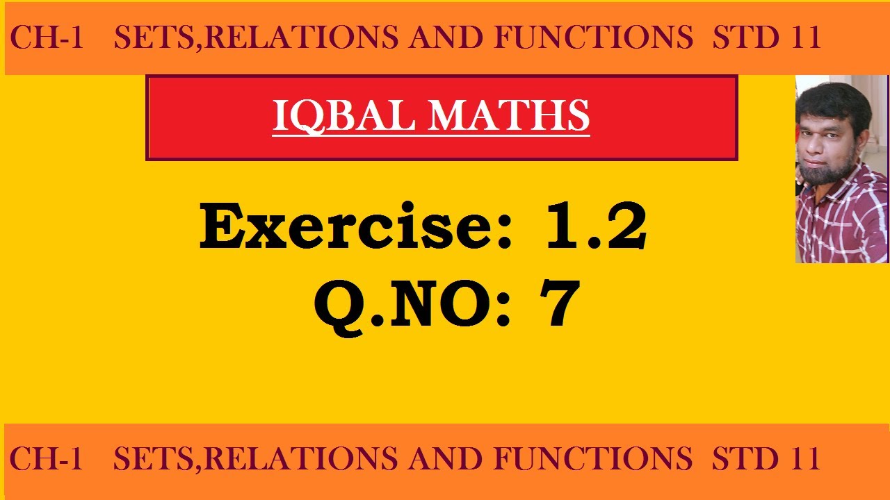 TN Class 11 Maths New Syllabus Exercise 1.2 Q.NO.7 Chapter-1 Sets ...