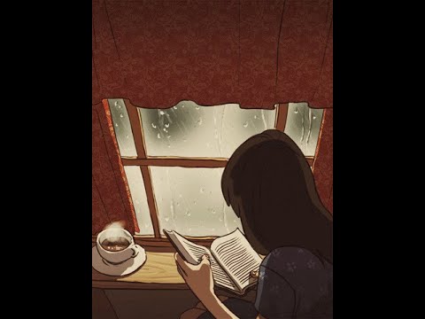 Rainy day in Bed Gifs 🐈 Kitty companion 🌧️ Rain and Thunder Ambience ⚡ - Window View 8h