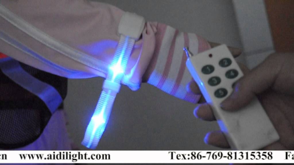 RGB radio control Led wristband LED bracelet - YouTube