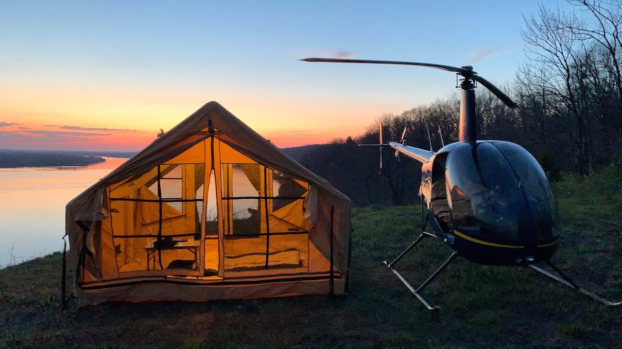 Helicopter Camping on a 1,000FT CLIFF! - YouTube