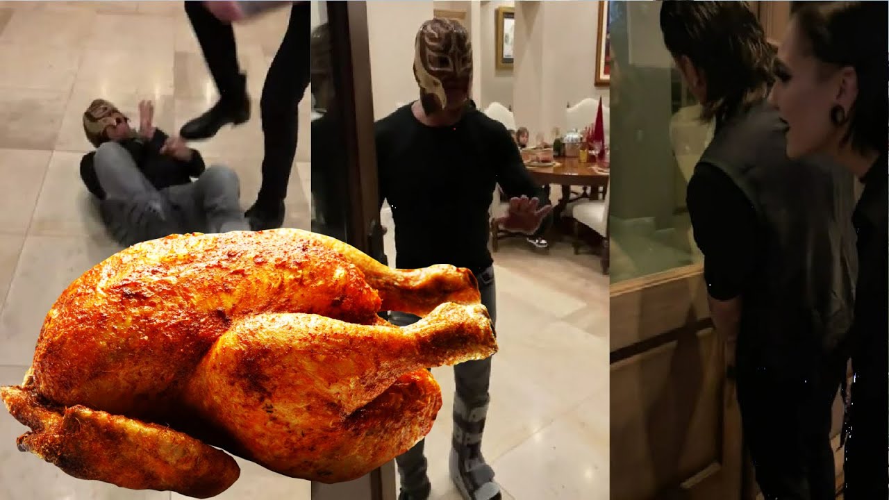 RHEA RIPLEY & DOMINIK ATTACK REY MYSTERIO AT HIS HOUSE ON THANKSGIVING ...