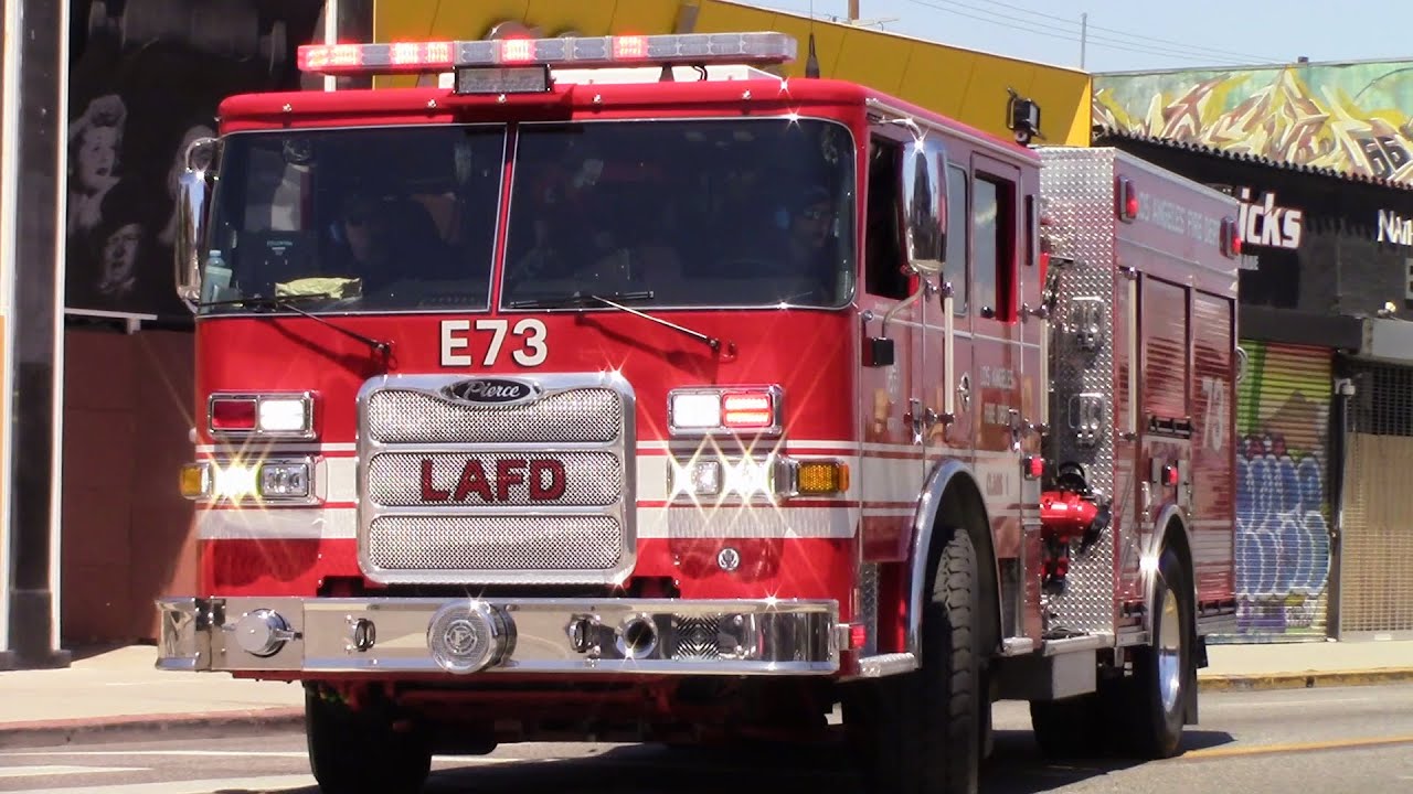 LAFD Rescue 41 & Engine 73 Responding - YouTube
