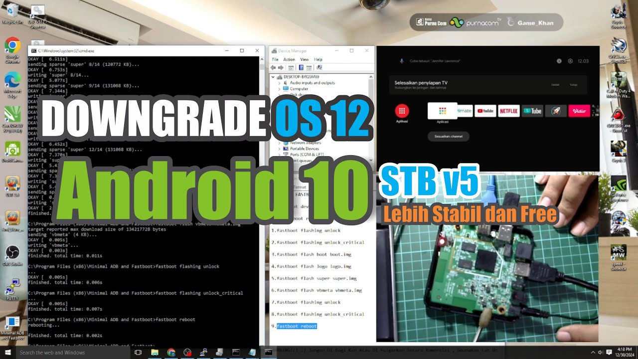UJI COBA Pertama | Downgrade STB V5 Android 12 update terbaru Ke ...
