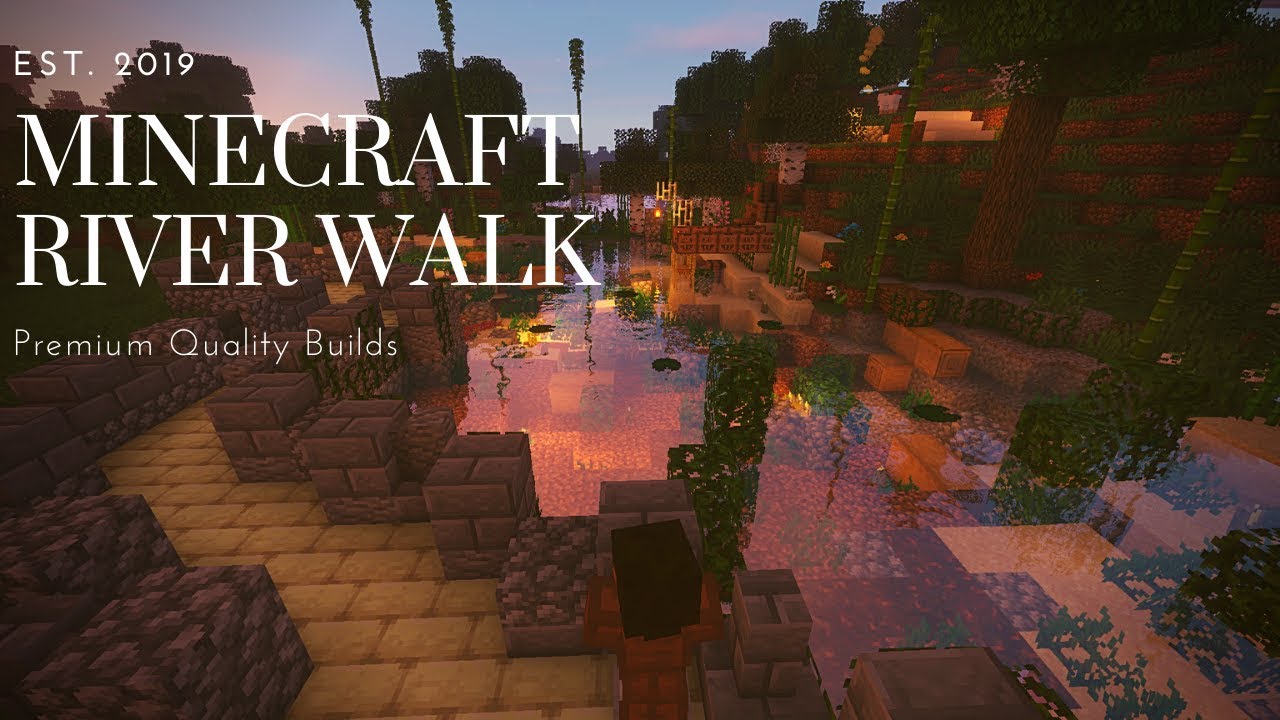 Minecraft River Walk/Pond Designs - YouTube
