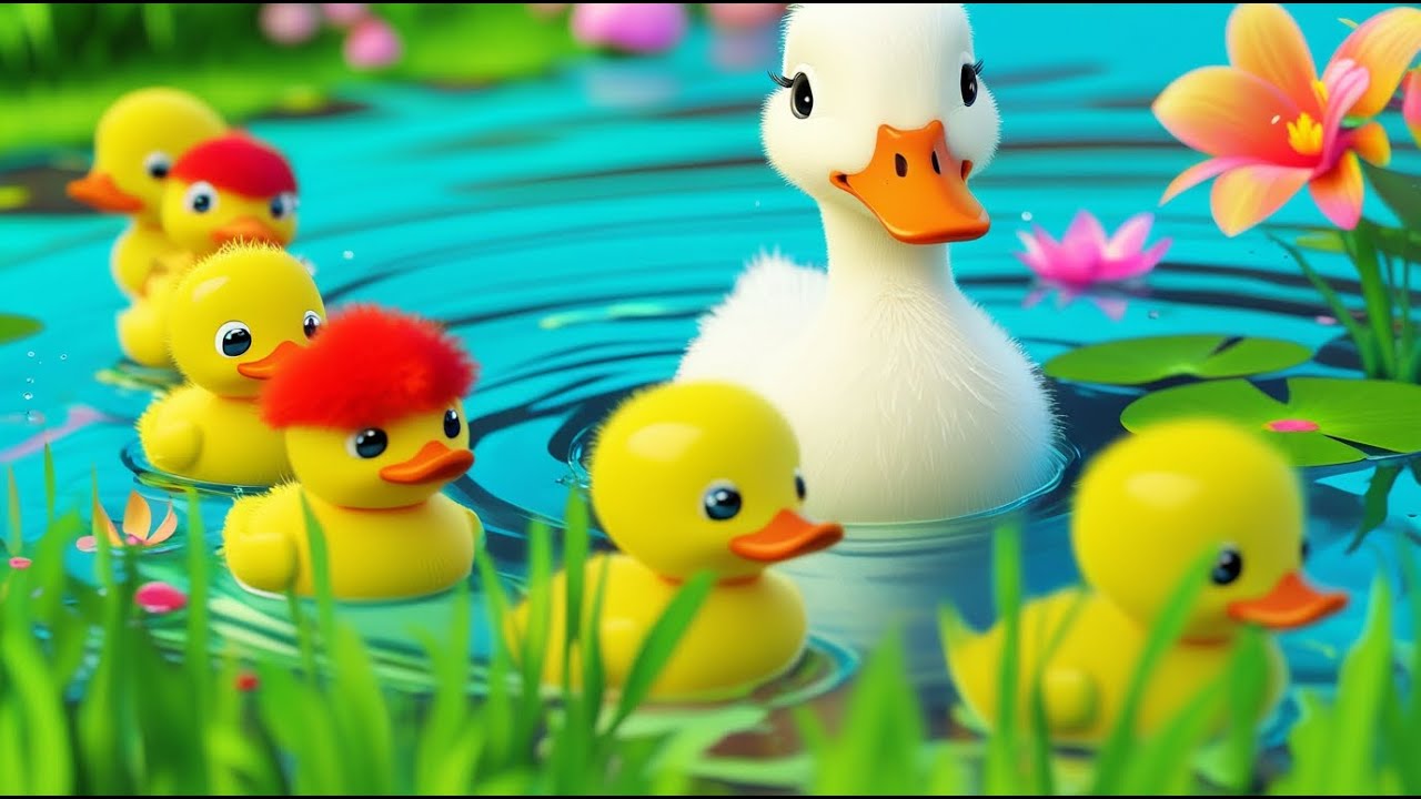 Five Yellow Duck Kids Nursery Rhymes || Kids And Babies Rhymes || 9 ...