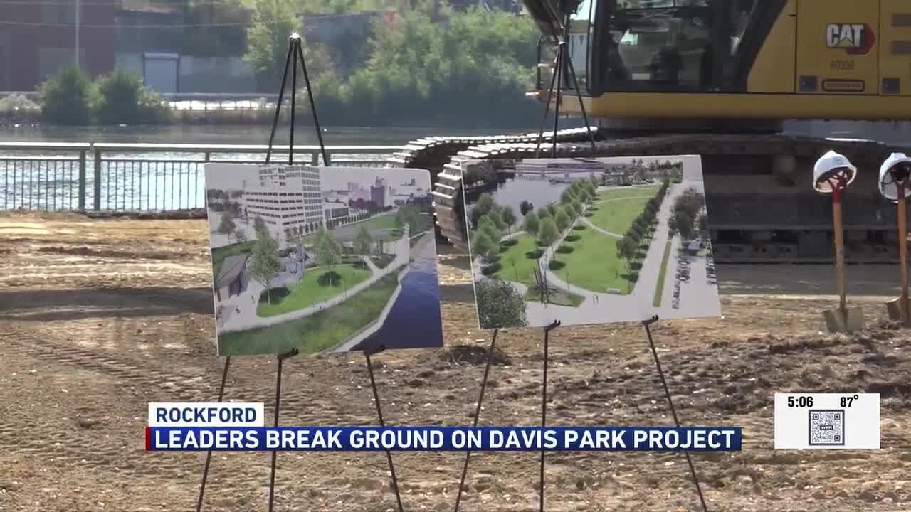 Rockford leaders break ground on Davis Park project - YouTube