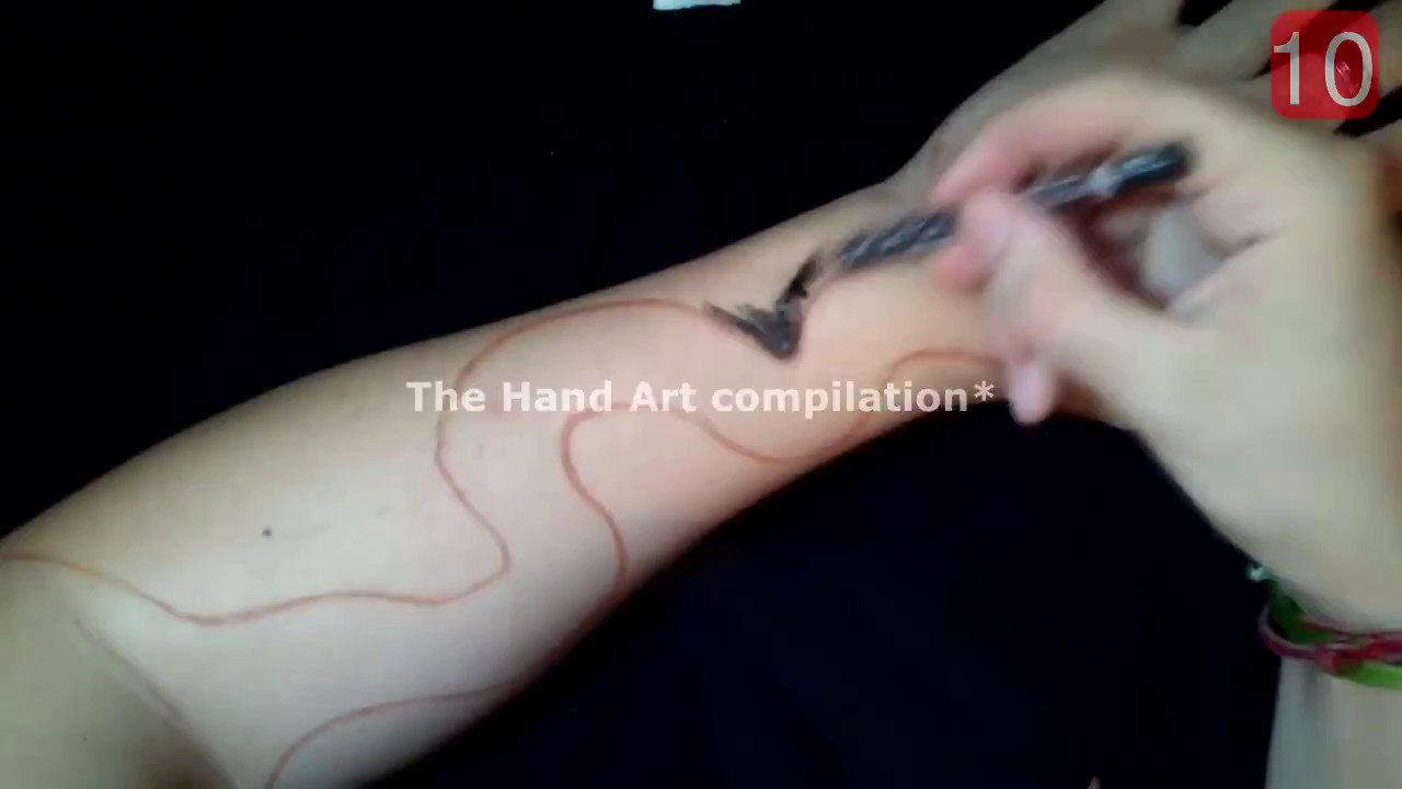 10 Cool illusions-Hand Art Makeup Compilation - YouTube