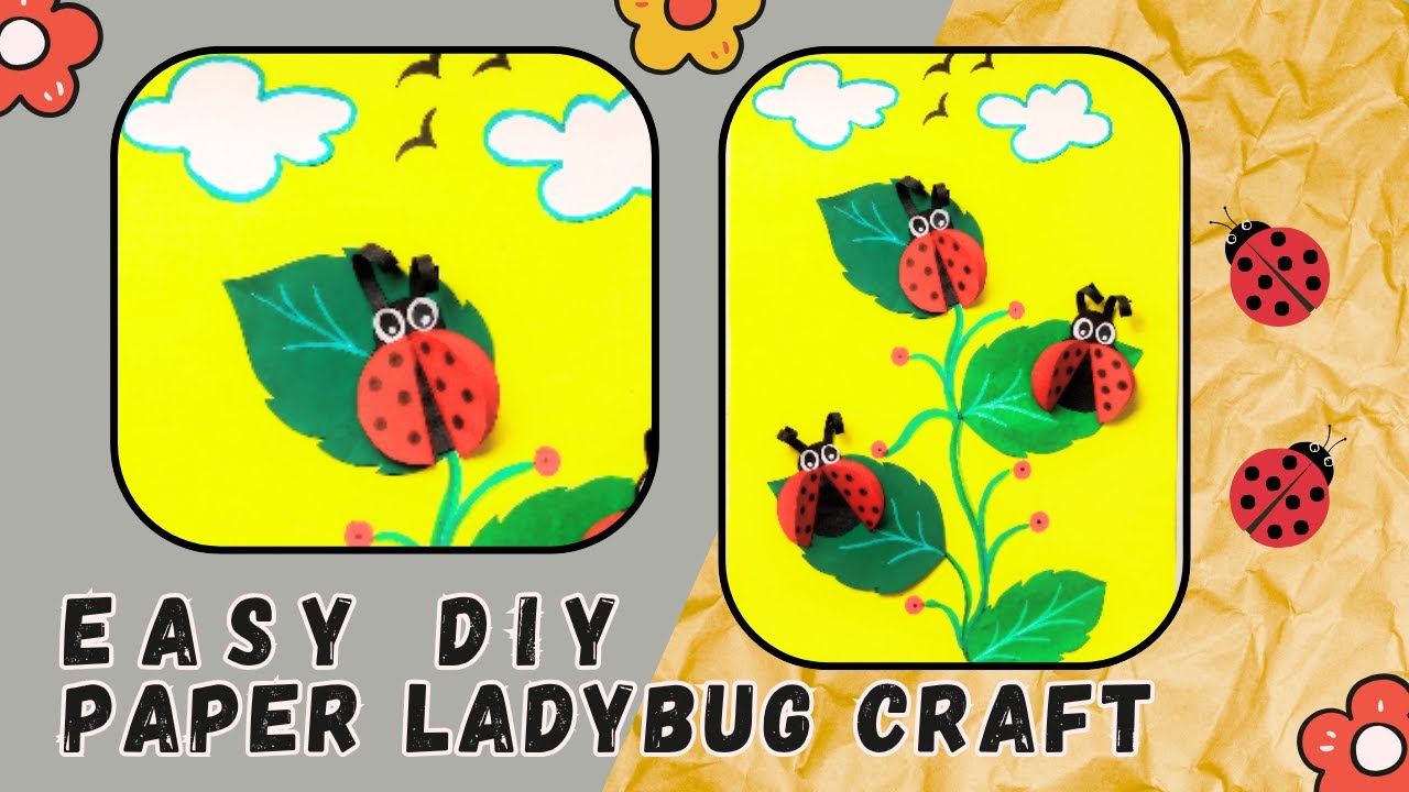 Step By Step Paper Ladybugs – Fun & Easy Kids Craft Idea For Kids - YouTube