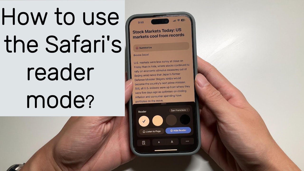How to use the Safari's reader mode? - YouTube