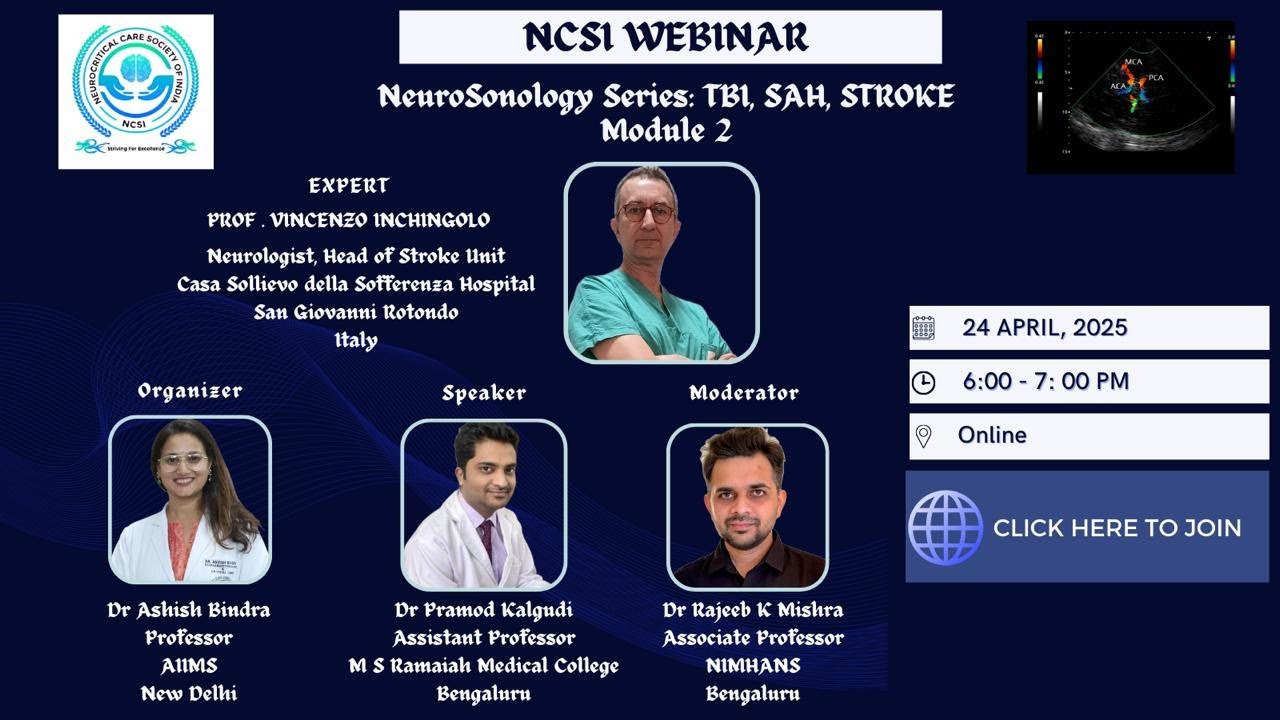 Nuerosonology series : TBI,SAH, Stroke Module 2 - YouTube