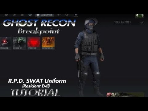 Ghost Recon Breakpoint RPD SWAT Uniform (Resident Evil) Tutorial - YouTube