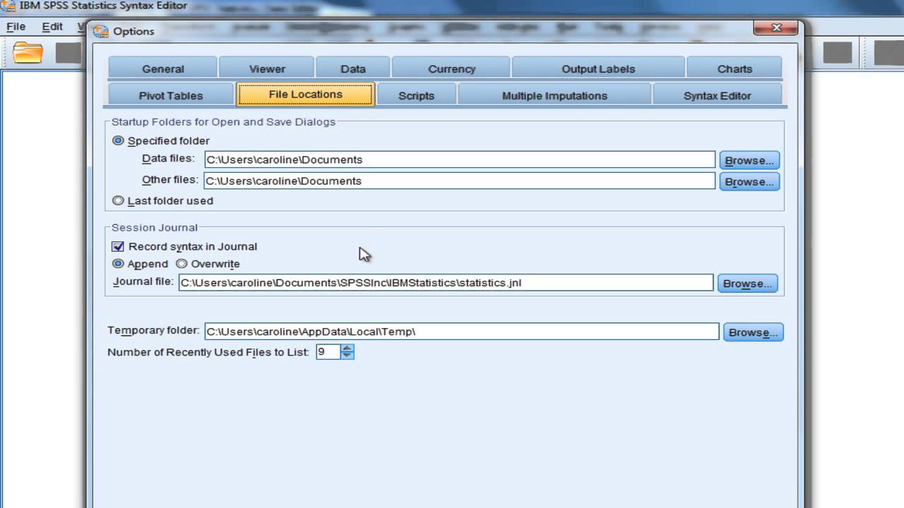 SPSS (tutoriel)/ Le fichier journal SPSS - YouTube