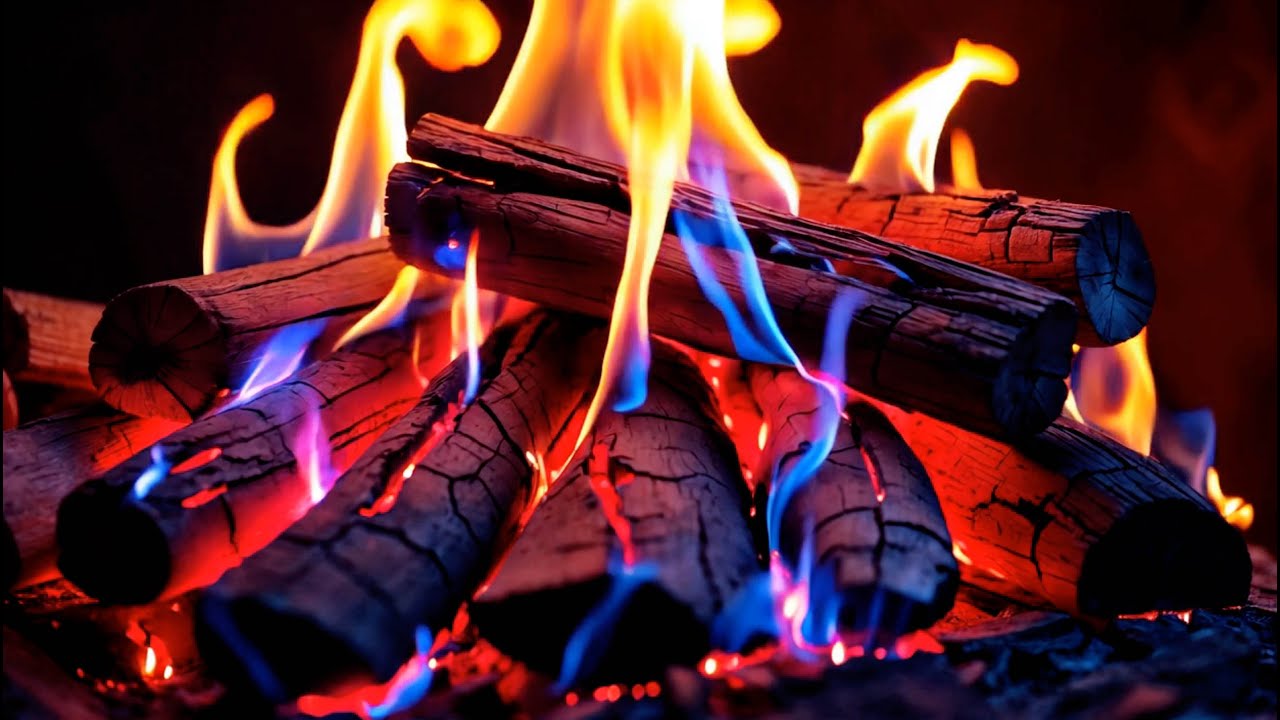 Tranquil Focus & Cozy Energy – Blue Flames & Hot Embers in a Stunning ...