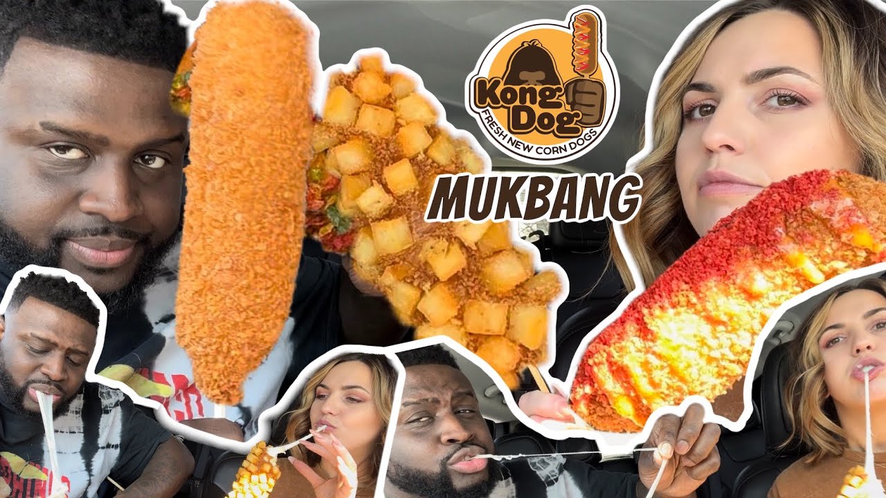 KOREAN CORN DOGS | Lil & BIG Eats | Kong Dog MUKBANG - YouTube