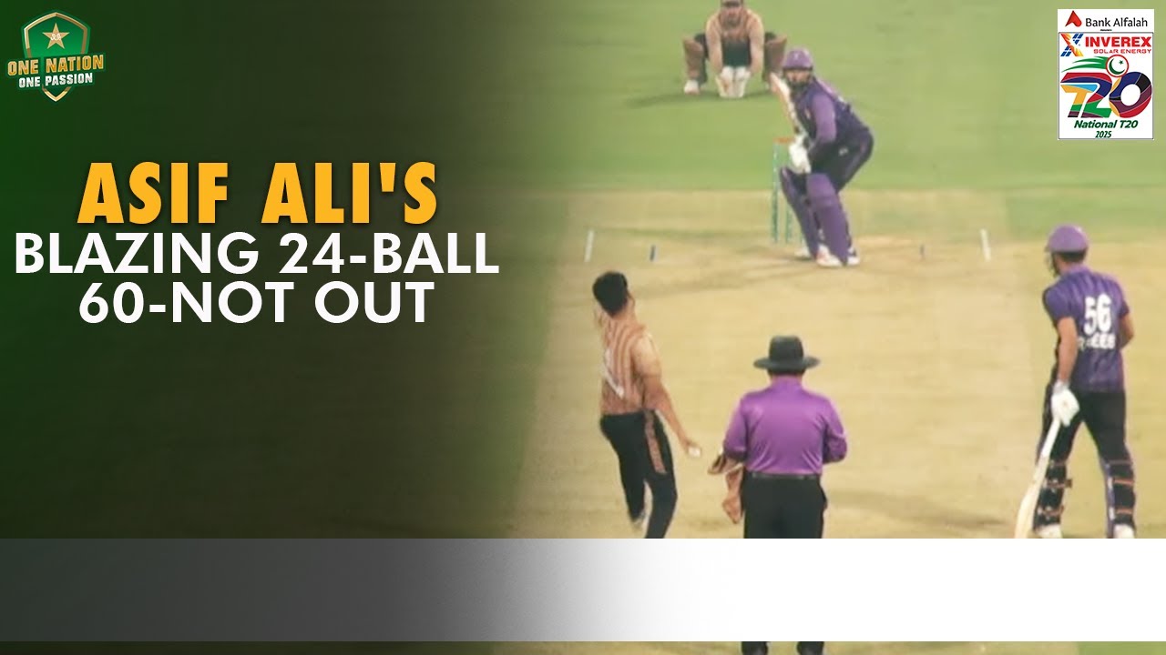 Asif Ali's blazing 24-ball 60 not out | Faisalabad vs Hyderabad | Match ...