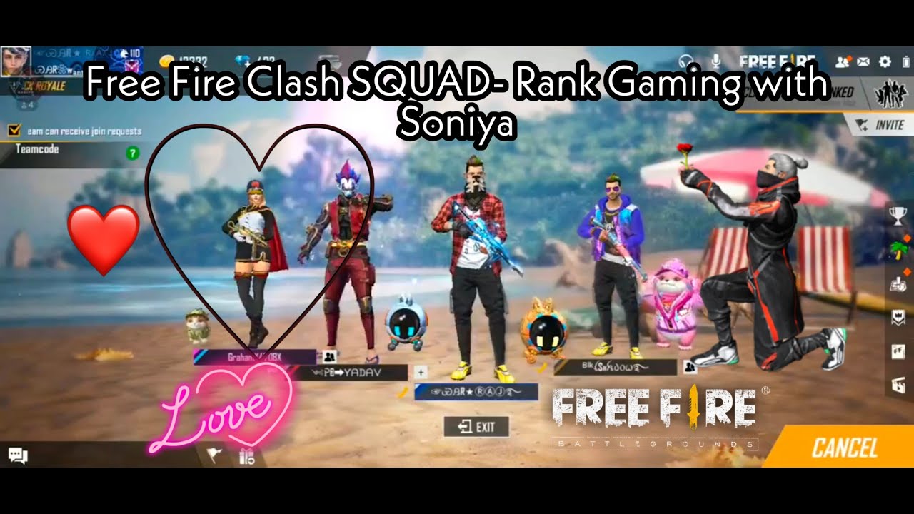 Free Fire Clash SQUAD- Rank Gaming with Soniya |free Fire Gaming With ...