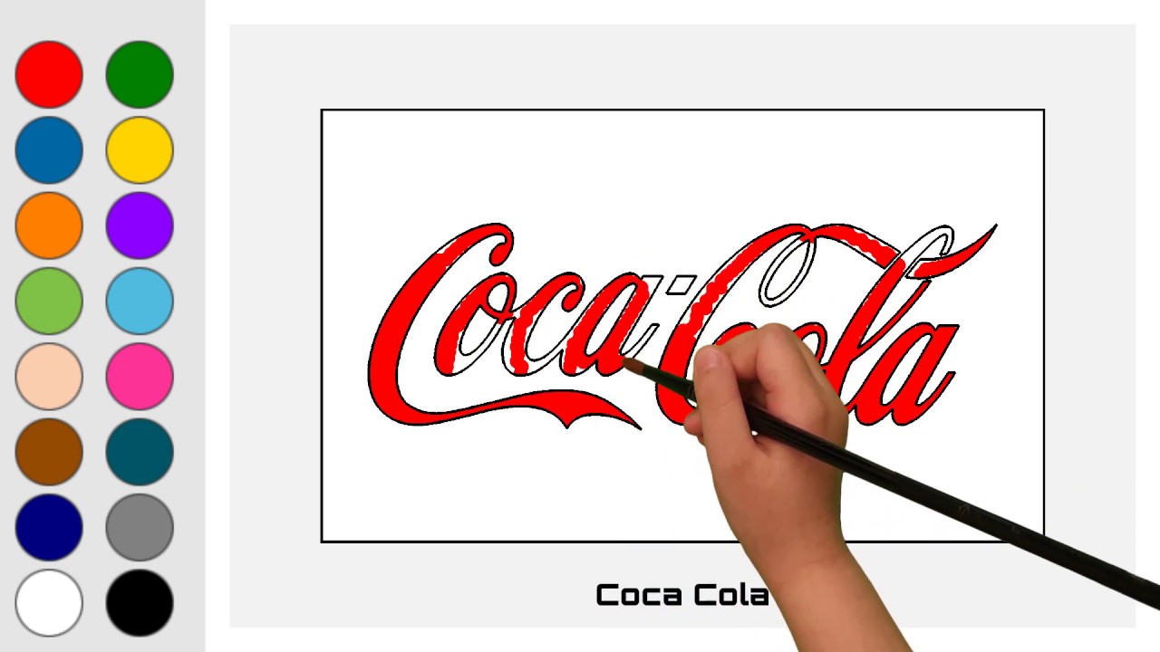 Coloring Coca Cola Logo - YouTube