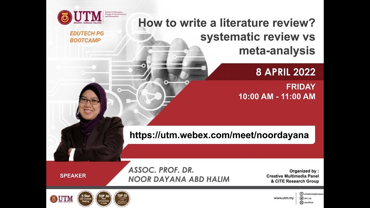 How to write a literature review? systematic review vs meta-analysis ...