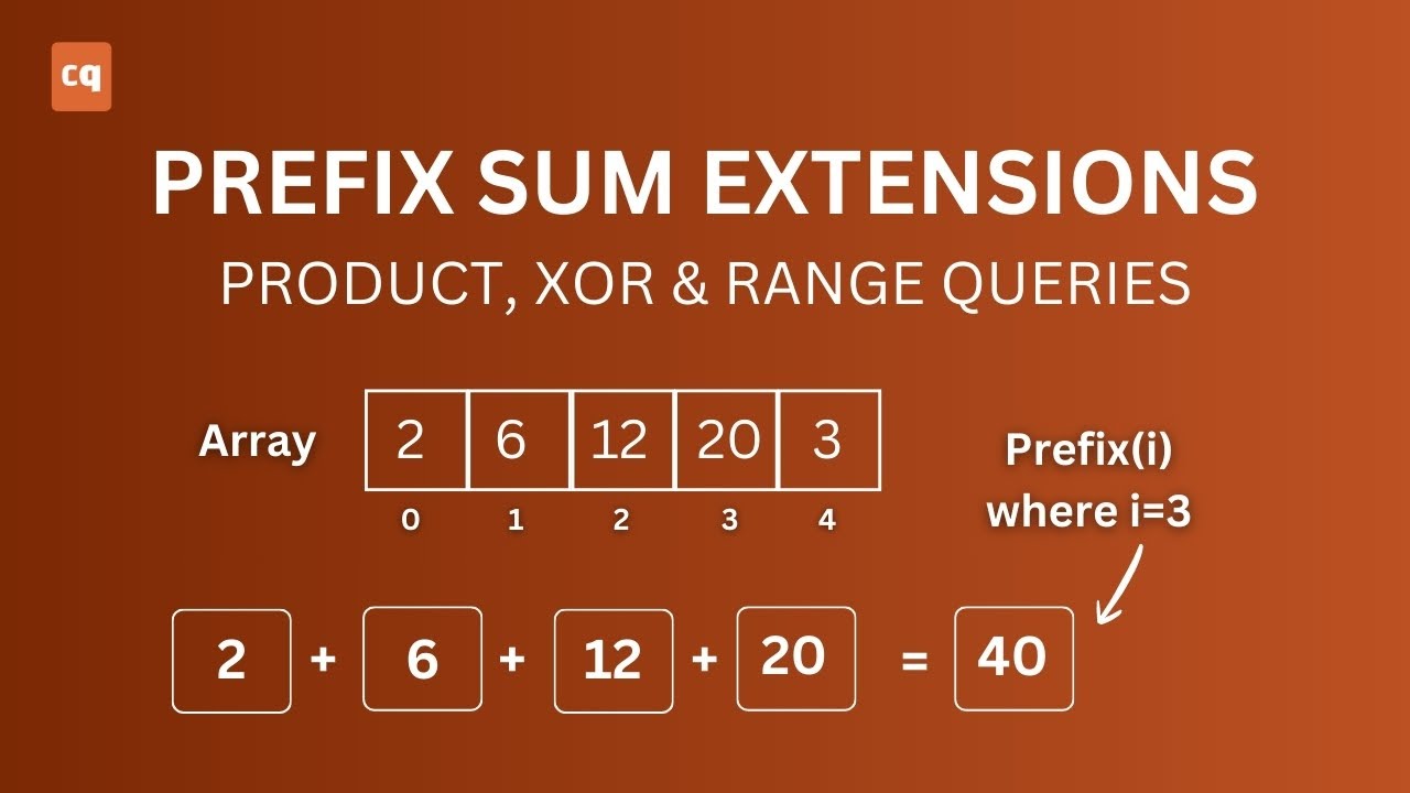 Prefix Sum Extensions: Product, Range & XOR - YouTube