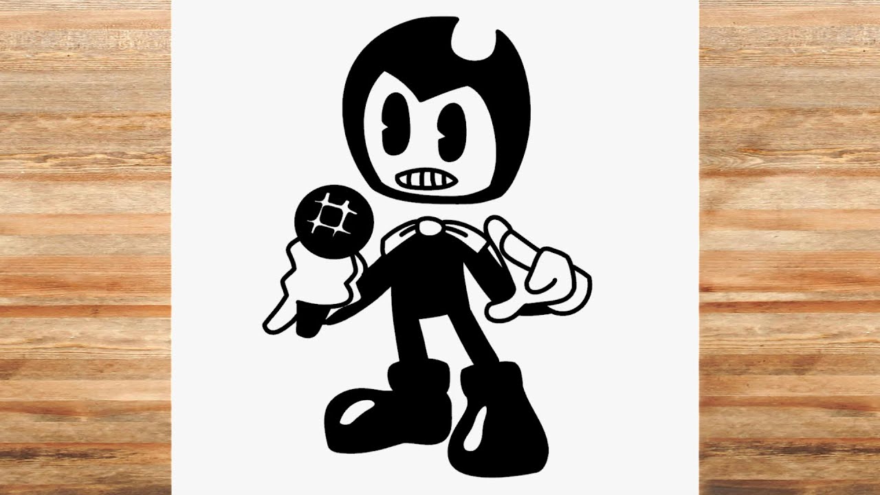 How to draw Bendy fnf Friday Night Funkin Ollie vs Bendy Anemaniac ...