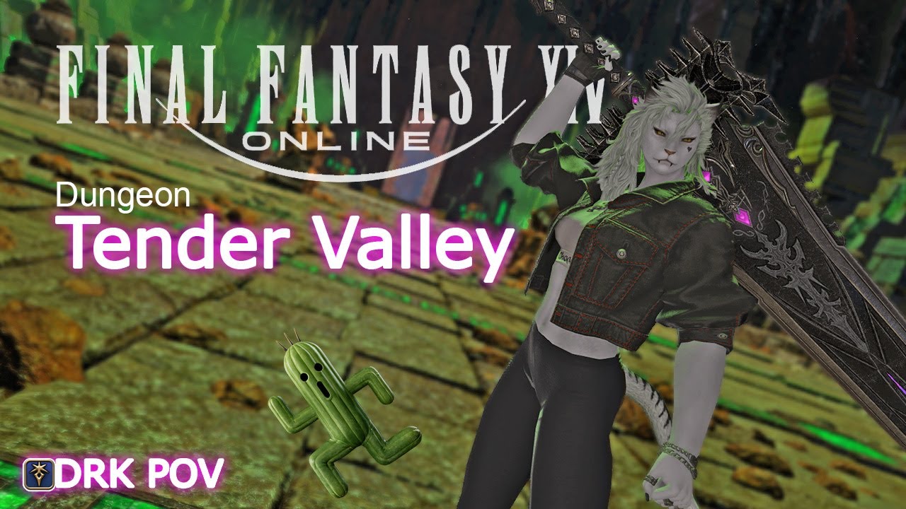 Final Fantasy XIV - Tender Valley, Dawntrail Dungeon - DRK pov - YouTube